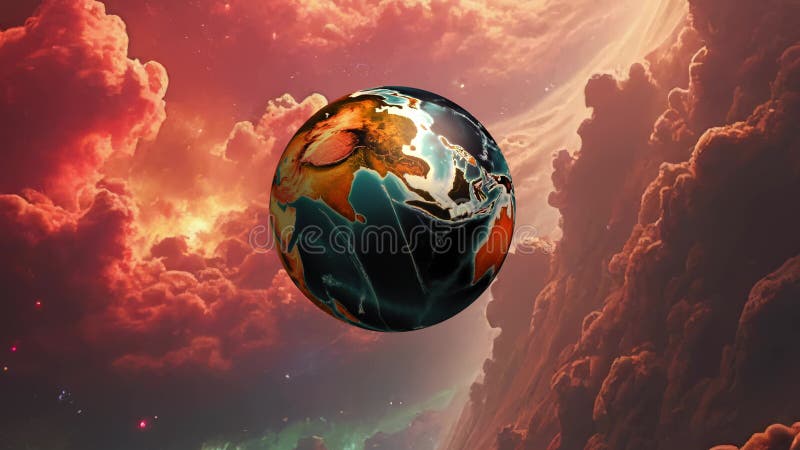 Explore a Stunning Visualization of Earth Surrounded by Dramatic Cosmic ...