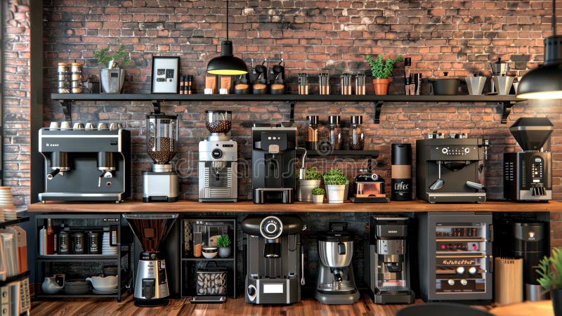 Explore a Stylish Cafe Environment Displaying an Array of Coffee ...