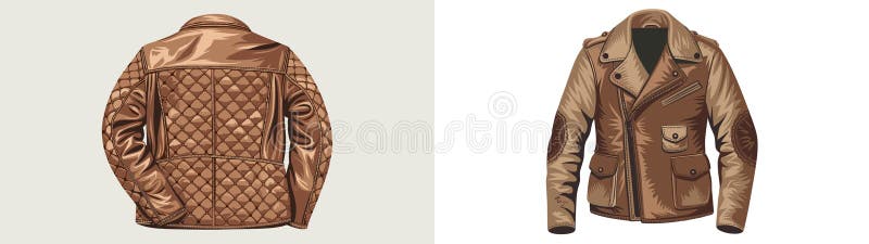 Stylish Vector Collection of Brown Leather Jackets for Men S Fashion ...