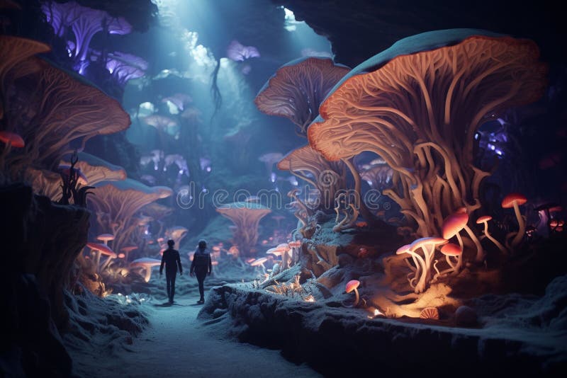 Explore a Subterranean World Where Stock Illustration - Illustration of ...