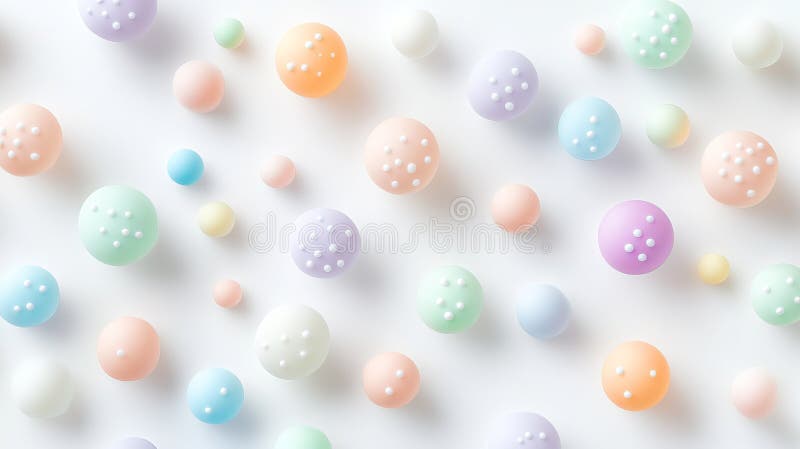 Explore Subtle Polka Dot Patterns in Pastel Colors on a White ...