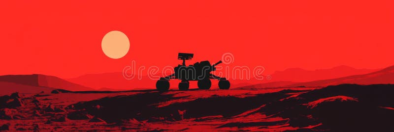 Explore the Surface of Mars with a Minimalist Design Featuring a Rover ...
