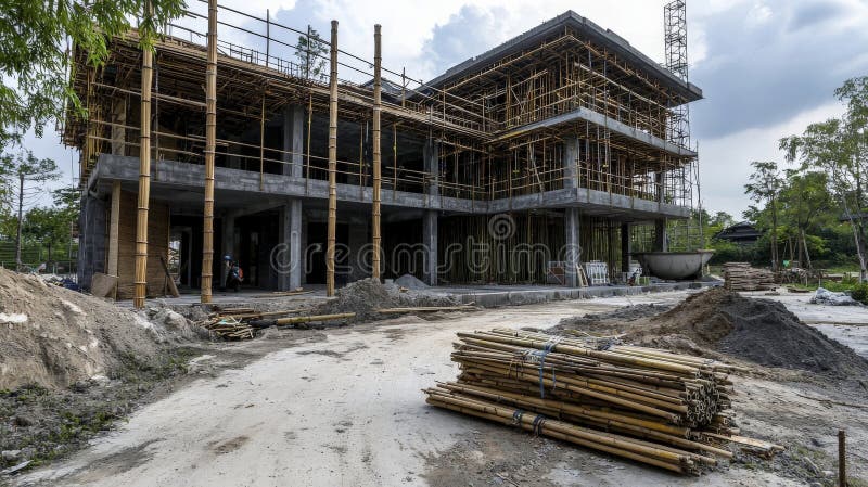 Sustainable Construction Site Showcasing Innovative Practices Urban ...