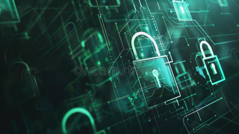 Explore the Tech World with Digital Locks and Circuit Patterns ...