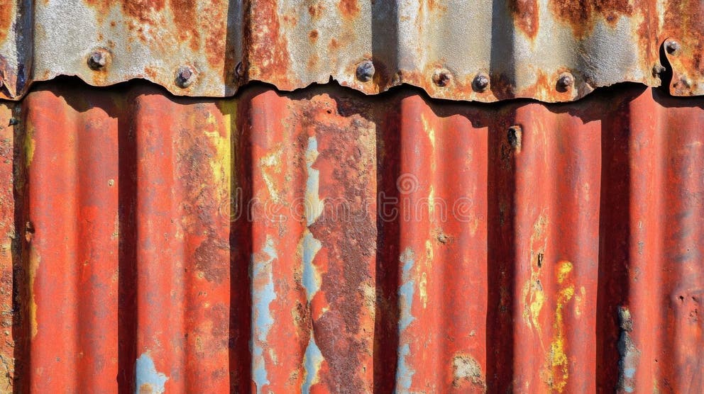 Explore Texture of Rusted Corrugated Metal Sheets and Weathered Surface ...