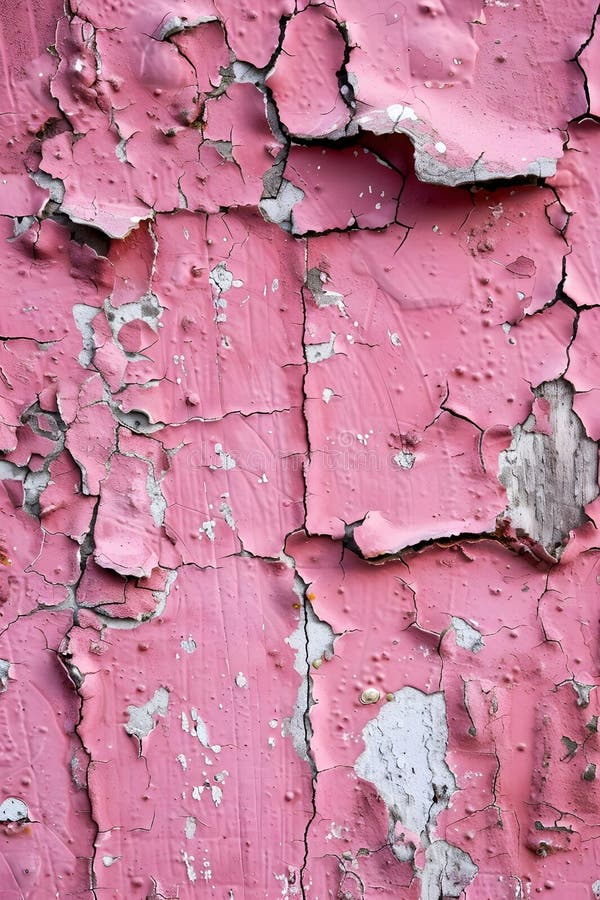Weathered Pink Paint with Cracking Texture Background Generative AI ...