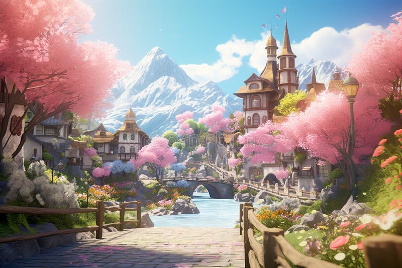 Explore the Theme of Springtime Travel with. Generative Ai Stock ...