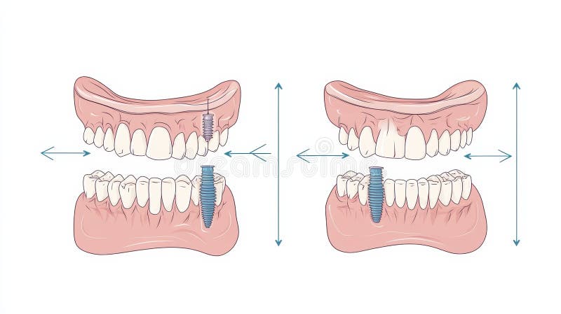 Explore the Three Stages of Dental Implant Placement Showing Tooth ...