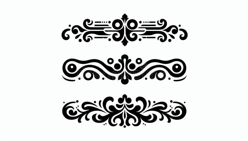 Timeless French Decorative Element Silhouette: Classic Motif for ...