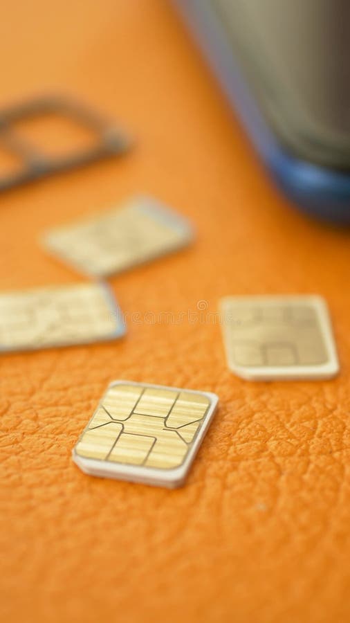 Close Look at SIM Cards on a Modern Surface Stock Footage - Video of ...