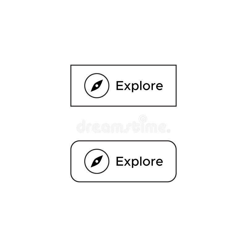 Explore Trending Button Icon Vector. Discovery Symbols Stock Vector ...