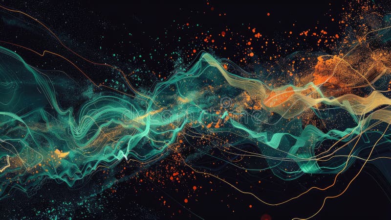 Abstract Financial Data Visualization Glowing Lines Charts Dynamic Background Stock Photos ...