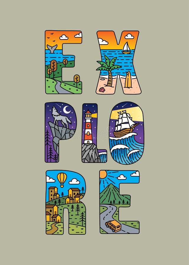 Explore Typography Design, for T-shirt, Poster and Other Uses Stock ...