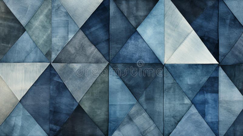Explore a Unique Blend of Geometric Denim Wash Design with Abstract ...