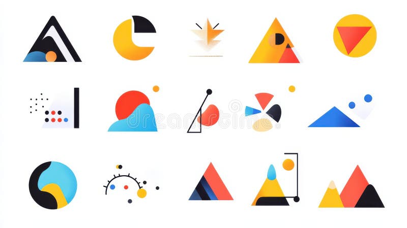 Explore a Unique Collection of Geometrical Abstract Logos, Perfect for ...