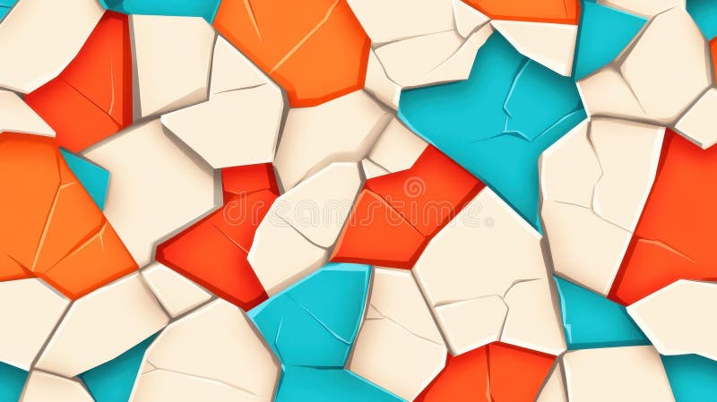 Explore Unique Crack Pattern Designs in a Modern Flat Style. Bold ...