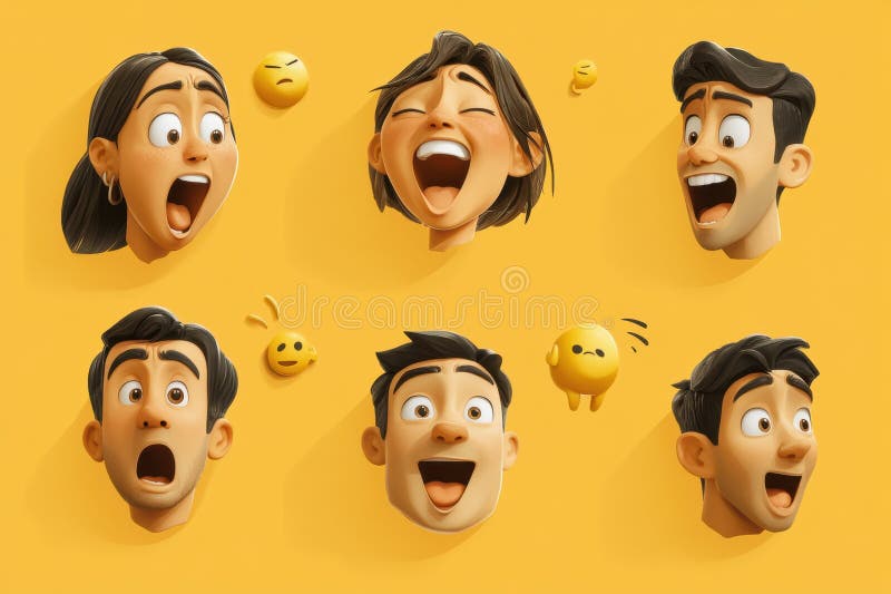 Explore Unique and Joyful Expressions of Emotions with this Vibrant and ...