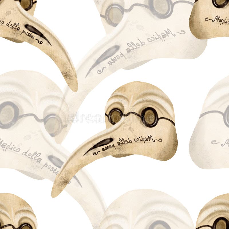 Explore this Unique Plague Doctor Mask Pattern Artwork Perfect for Your ...