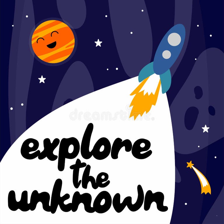 Explore the Unknown. Hand Drawn Vector Lettering Stock Vector ...