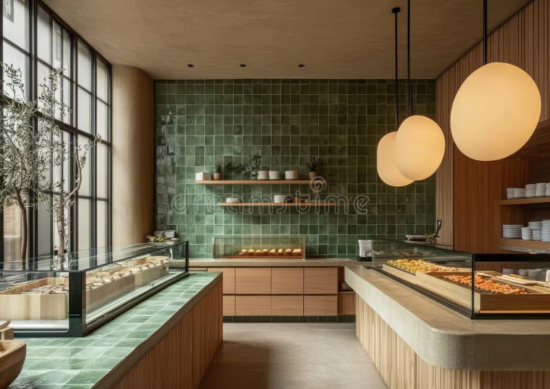 Showcasing Culinary Creativity Urban Artisanal Bakery Display in Modern ...