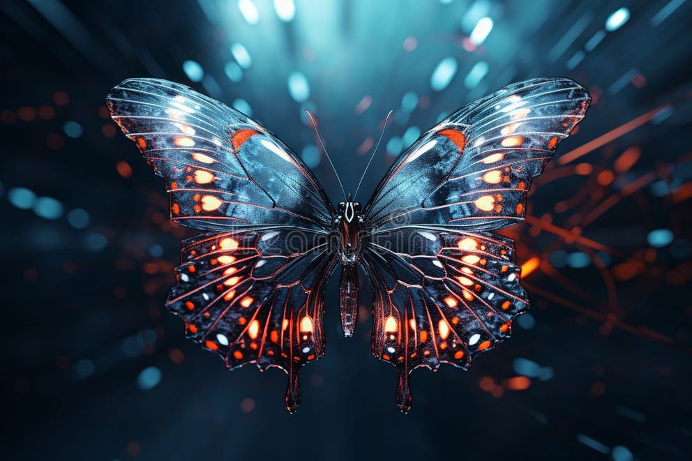 Explore the Use of Butterflies in Tech Gadget Stock Illustration - Illustration of bright ...