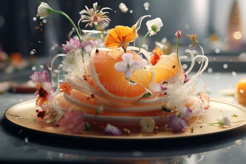 Explore the Use of Flowers in Culinary Arts Stock Illustration ...