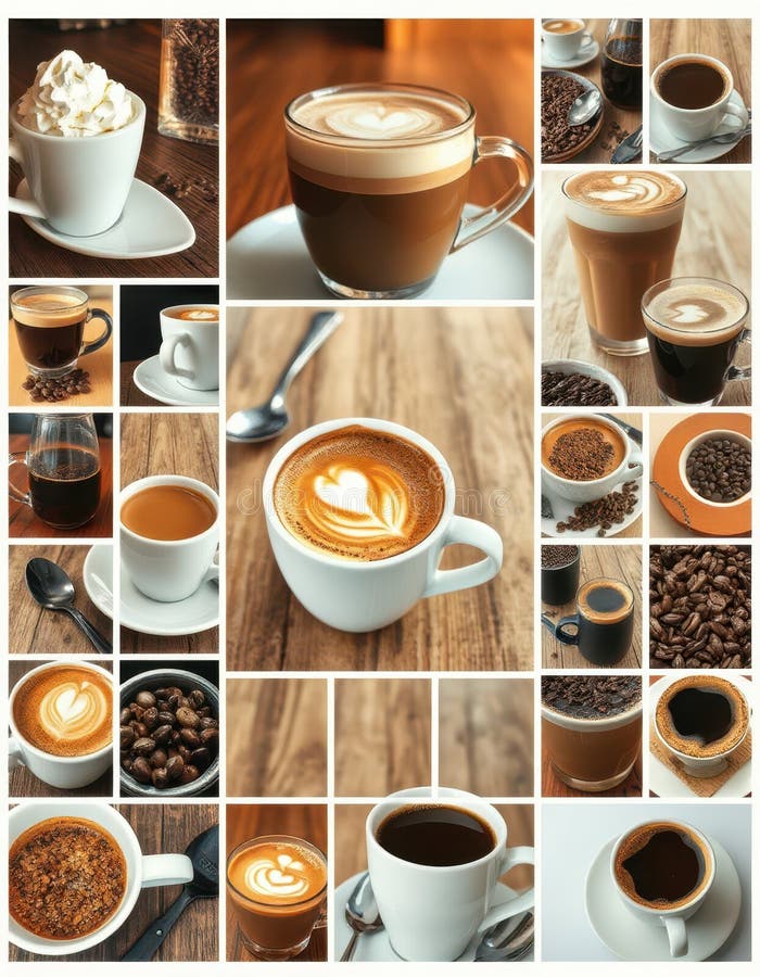 Explore Various Coffee Drinks and Brewing Styles Displayed in a Cozy ...