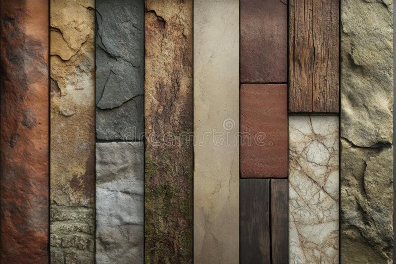 Explore Various Stone and Wood Textures, a Visual Guide Stock ...