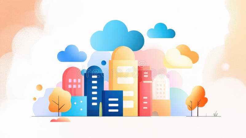 Explore the Vast World of Cloud Tech with Modern Illustrations that ...