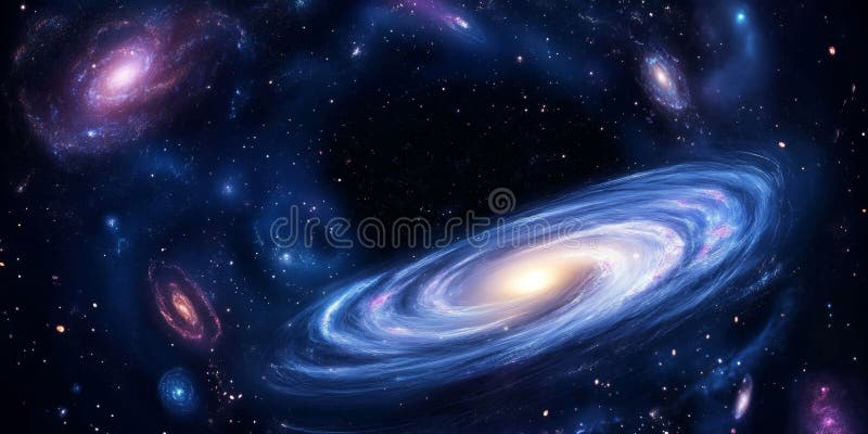 Explore the Vastness of Cosmic Space with Swirling Galaxies and a ...