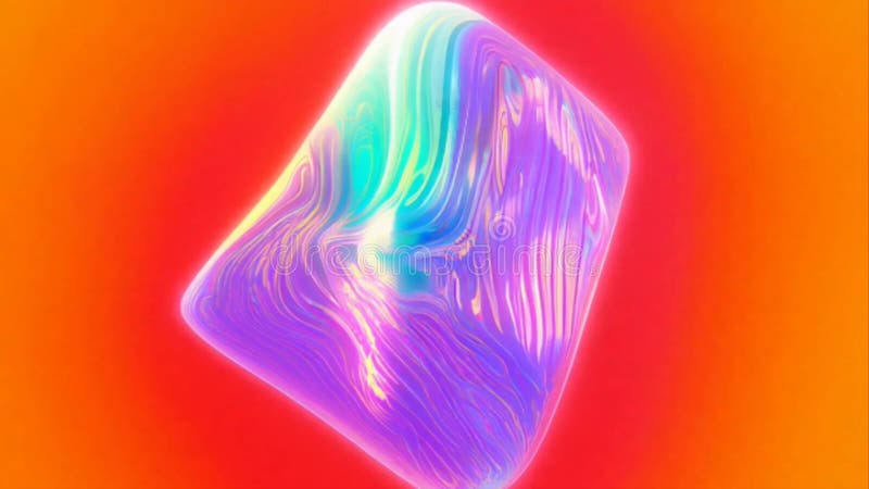 Abstract Plasma Animation Featuring a Central Shape on a Vibrant ...