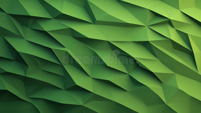 Explore a Vibrant Abstract Design of Green Polygons, Blending Modern ...