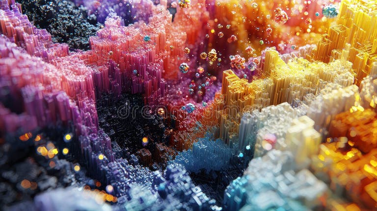 Abstract Digital Art of Bio Convergence in High Fidelity Stock ...