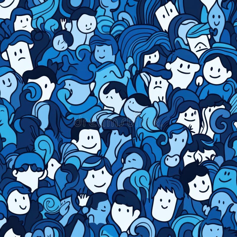 Explore a Vibrant Blue Growth Mindset, Filled with Cartoonish Elements ...