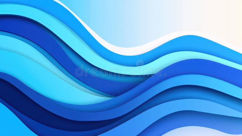 Explore a Vibrant Blue Surface in this Modern Flat Illustration ...