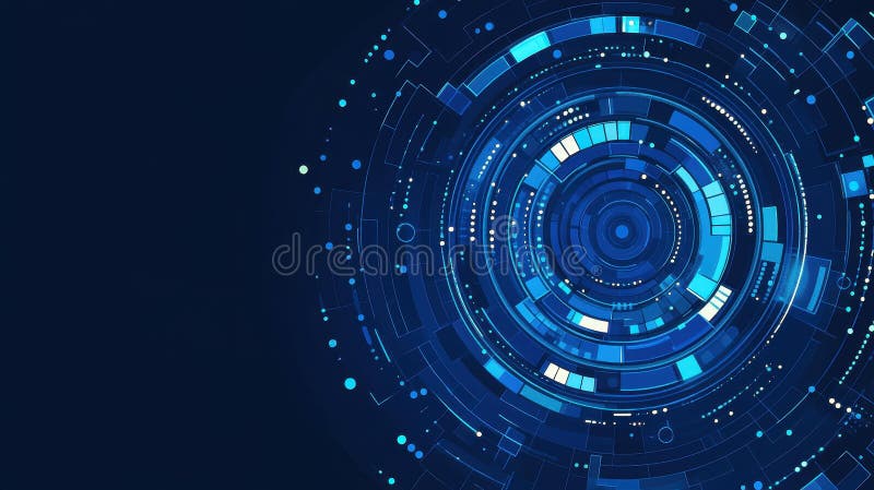 Explore a Vibrant Blue Tech Background, Featuring a Modern Flat Design with Playful Textures ...