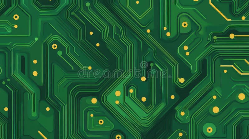 Explore a Vibrant Circuit Board Design, Showcasing Electrical ...