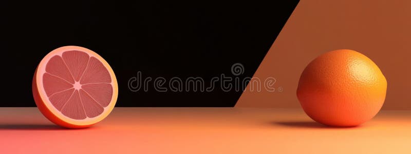 Explore Vibrant Citrus, Orange Slices and Whole with Slice, Concept ...