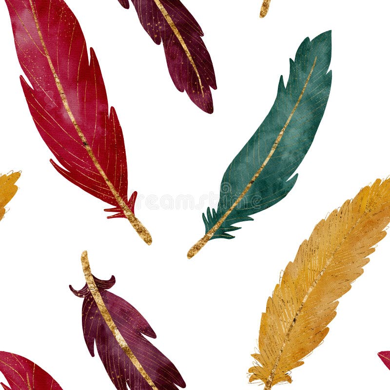 Explore a Vibrant Collection of Colorful Feather Patterns for Your ...