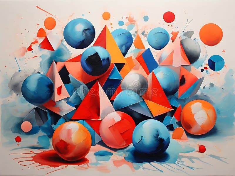 Painting of Balls and Shapes Exhibition, a Colorful Collection of ...