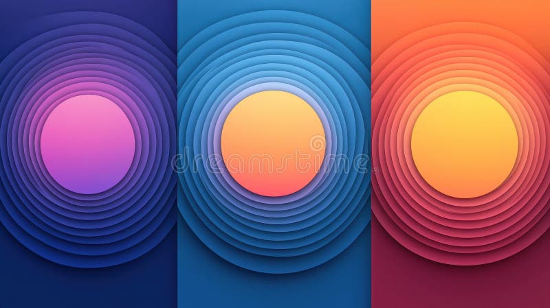 Explore Vibrant Color Gradient Circle Backgrounds Featuring Abstract ...