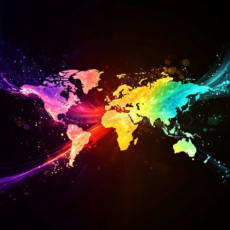 Explore a Vibrant and Colorful World Map: a Journey through Artistic ...
