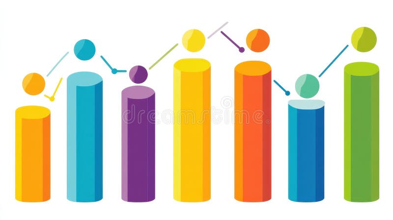 Explore a Vibrant Column Chart with Distinct Colors, Perfect for App UI ...
