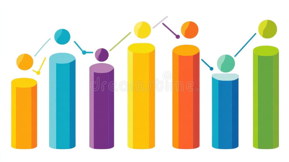 Explore a Vibrant Column Chart with Distinct Colors, Perfect for App UI ...