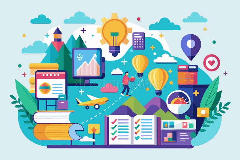 Explore a Vibrant, Customizable Vision Board Featuring Inspirational ...