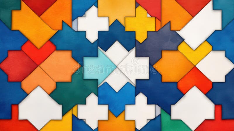 Explore Vibrant D CAD Drawings of Islamic Geometric Patterns, Blending ...