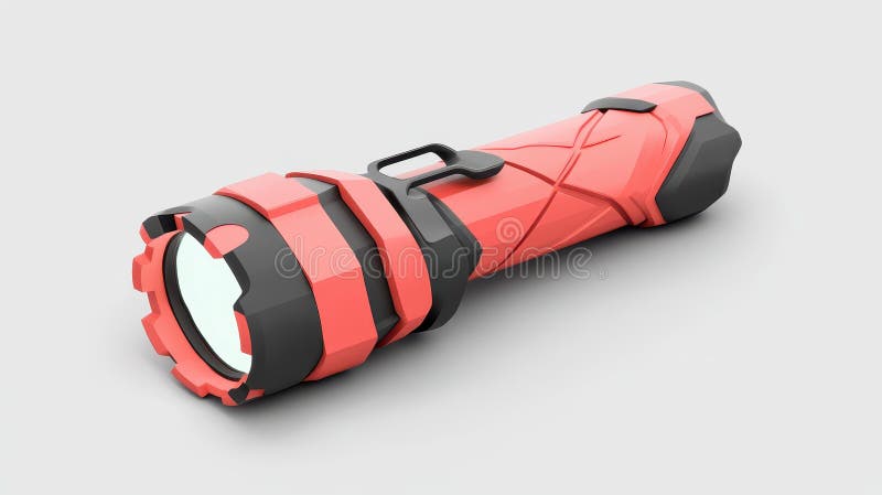 Explore this Vibrant 3D Render of a Flashlight, Featuring a Modern ...