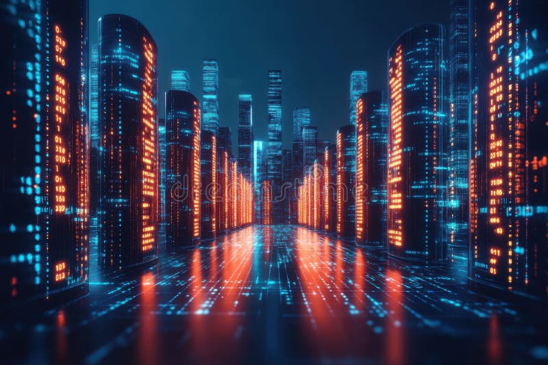 Data Center Operations High-tech Environment Digital Realm Futuristic ...