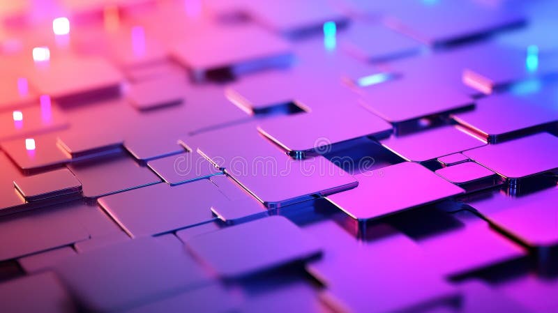 Explore a Vibrant Digital Tech Background, Featuring Sleek Metallic ...