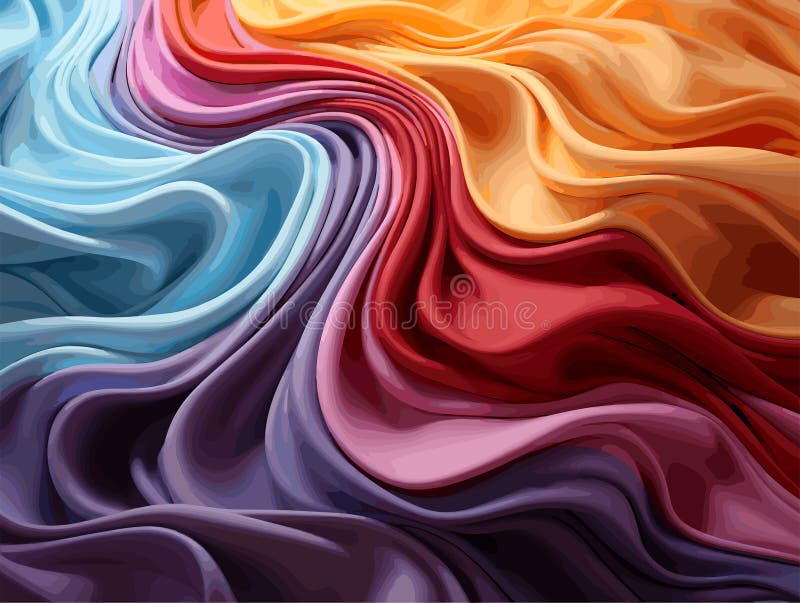 Explore Vibrant Fabric Pattern Wavy Vector Art. AI Generated Design ...